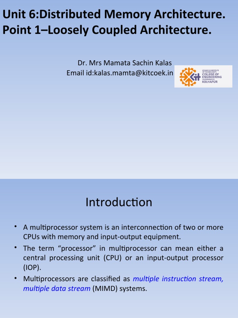 Loosely Coupled Multiprocessor Systems | PDF | Parallel Computing ...