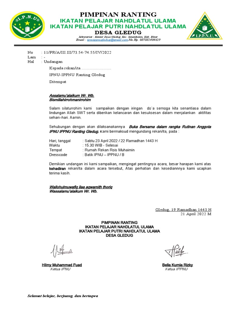 11 - Undangan Bukber | PDF