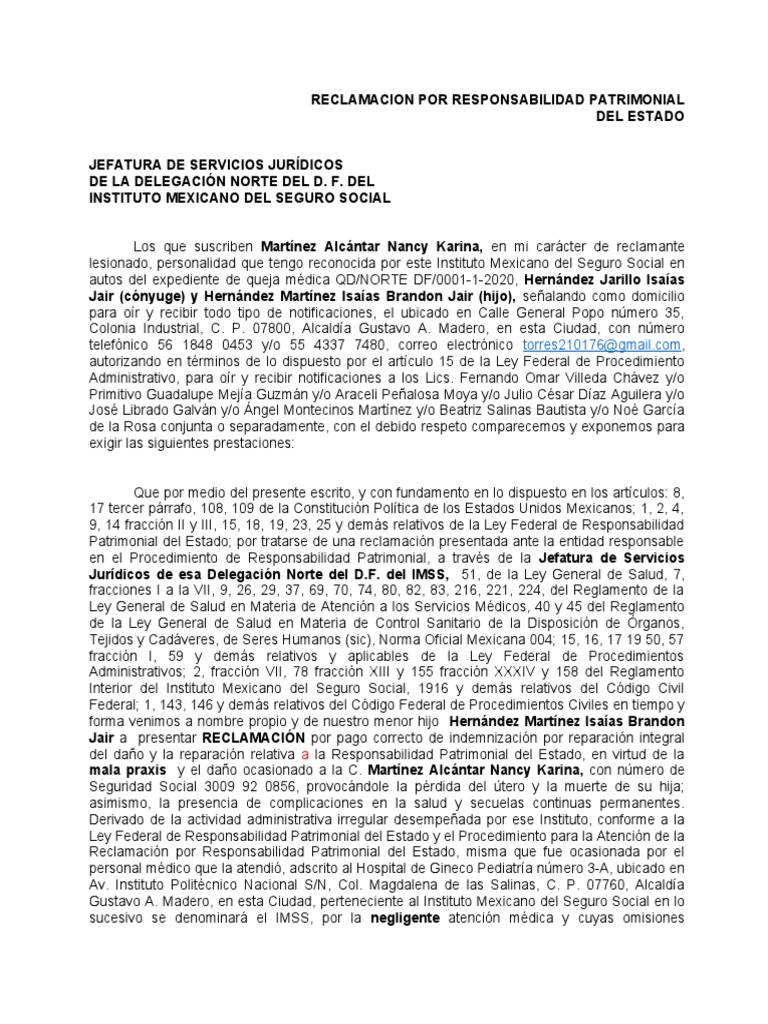 Reclamacion de Nancy K Alcantar. - (1585) | PDF | Daños y perjuicios ...