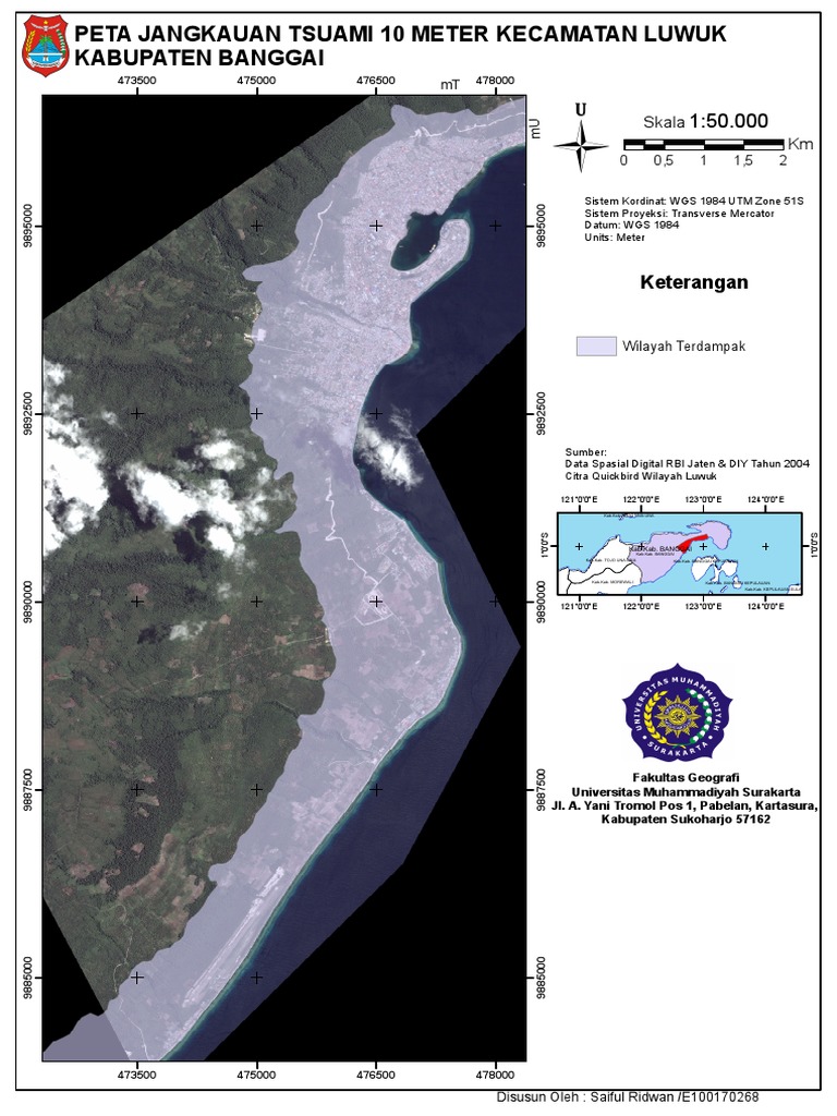 Peta Jangkauan Tsunami 10 Meter | PDF