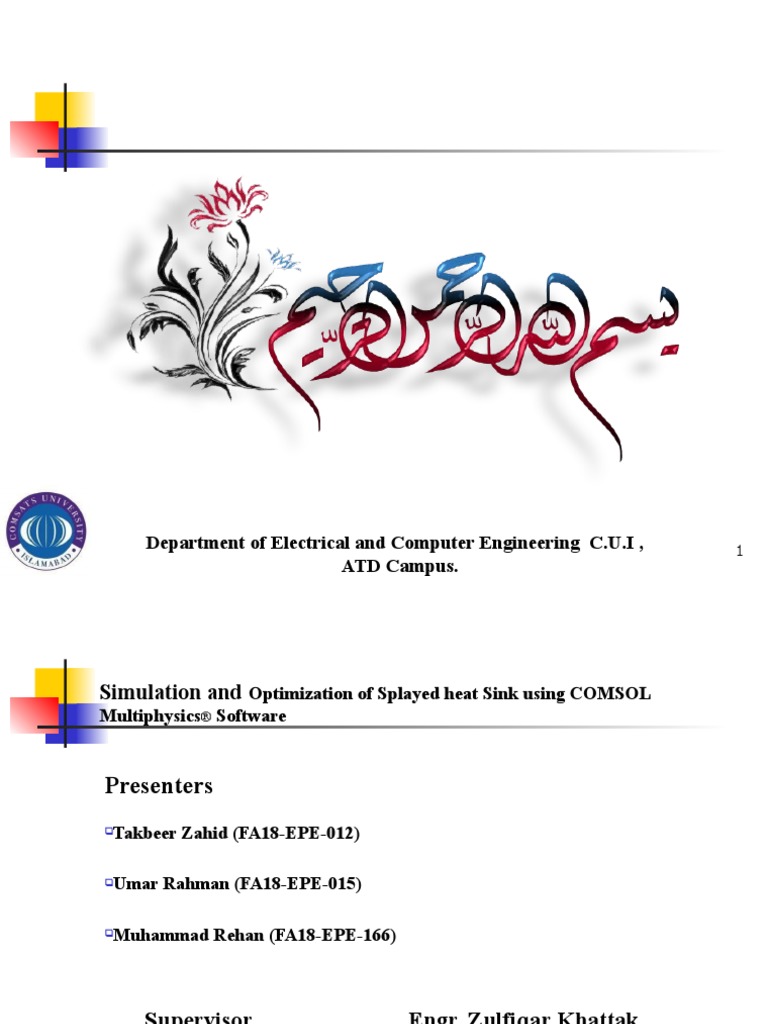 Department of Electrical and Computer Engineering C.U.I, ATD Campus ...