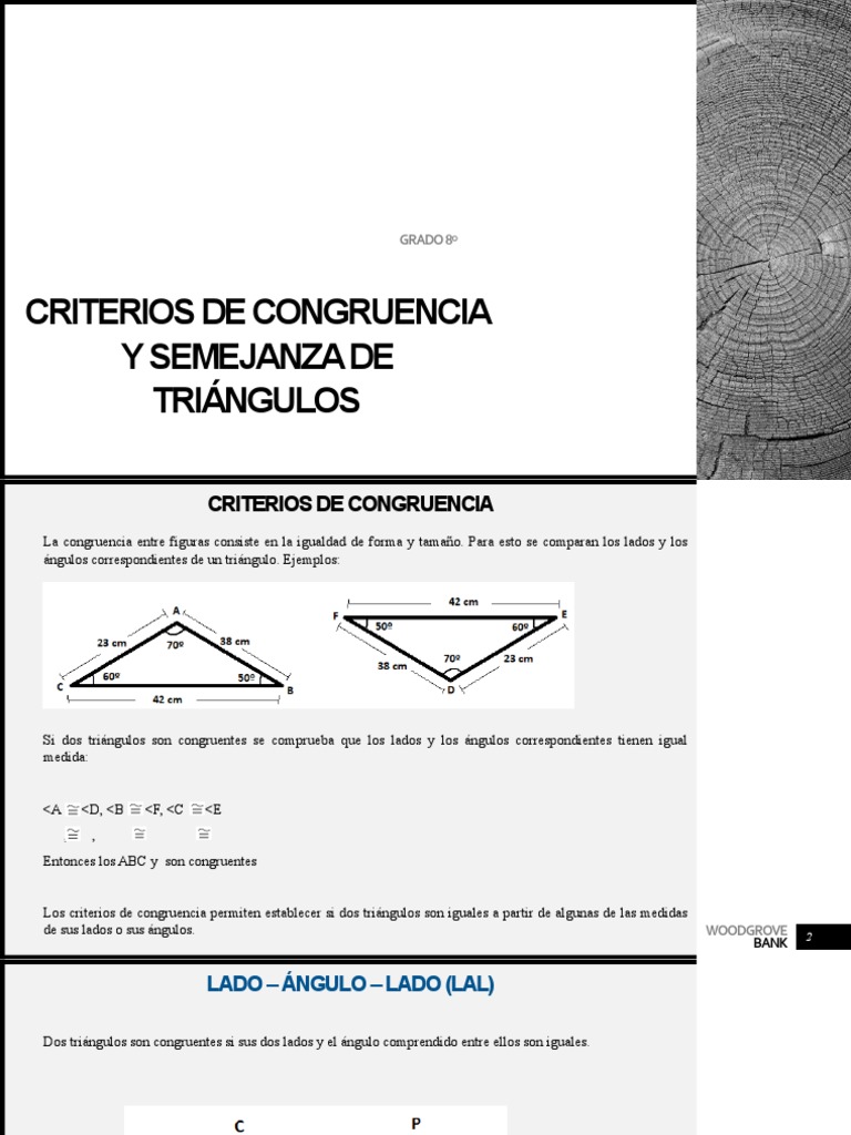 Congruencia y Semejanza - g8 | PDF | Geometría triangular | Geometría ...