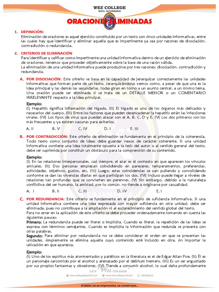 Eliminación de Oraciones | PDF | Virus