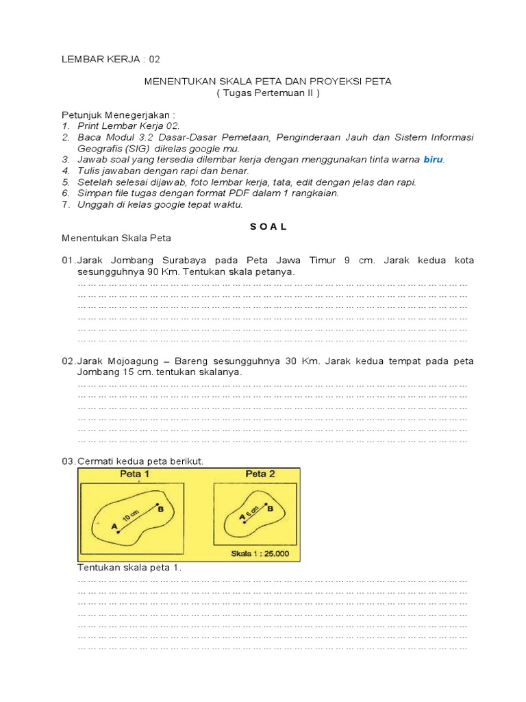 LK 02 Menentukan Peta Dan Skala | PDF