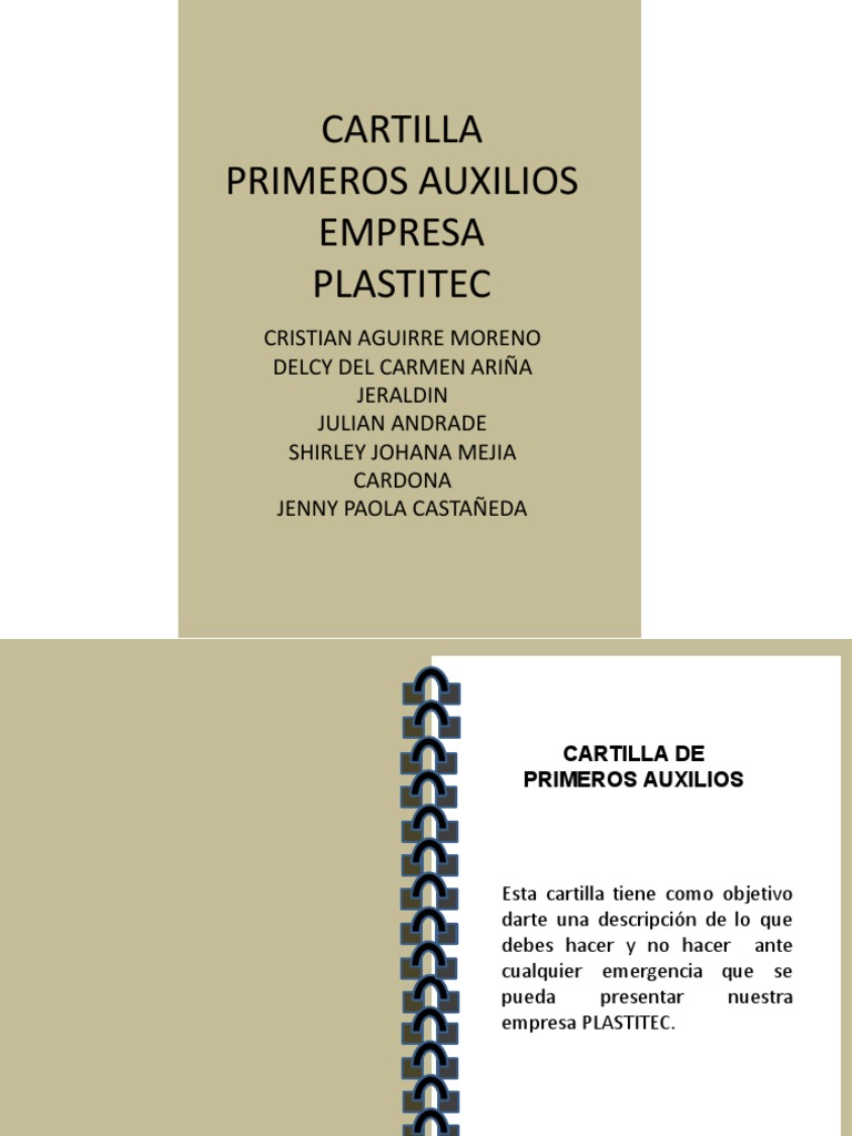 Cartilla Primeros Auxilios Empresa | PDF | Primeros auxilios | Incendios