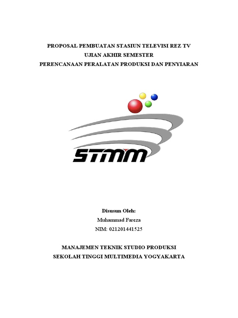 Proposal Pembuatan Stasiun Televisi Rez TV | PDF