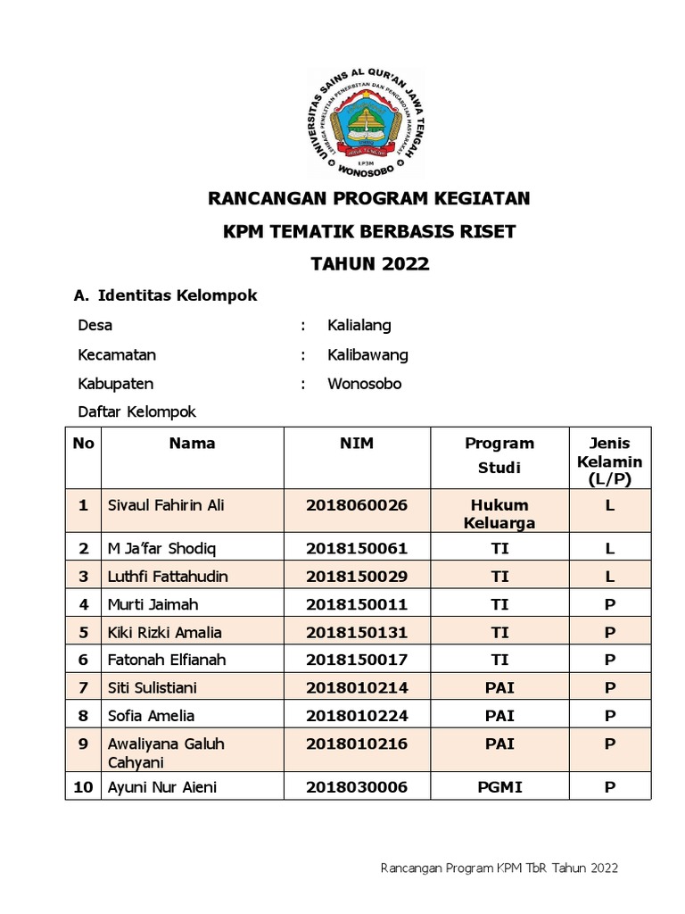 Rancangan Proker | PDF