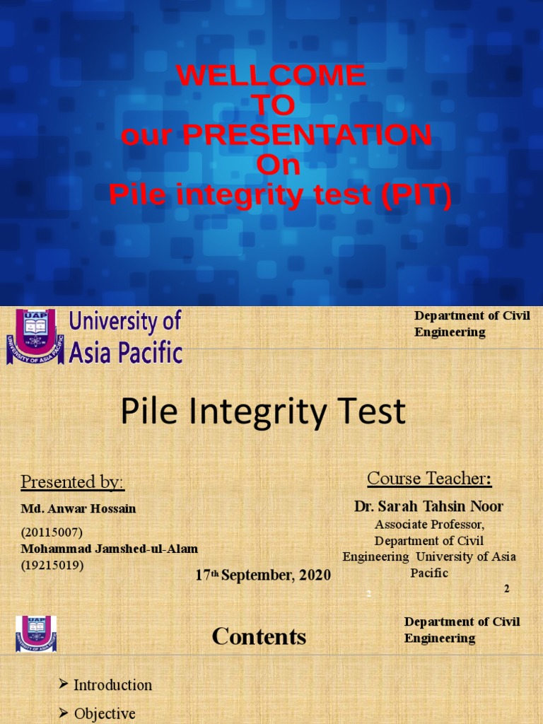 Pile Integrity Test Overview and Insights | PDF | Deep Foundation ...