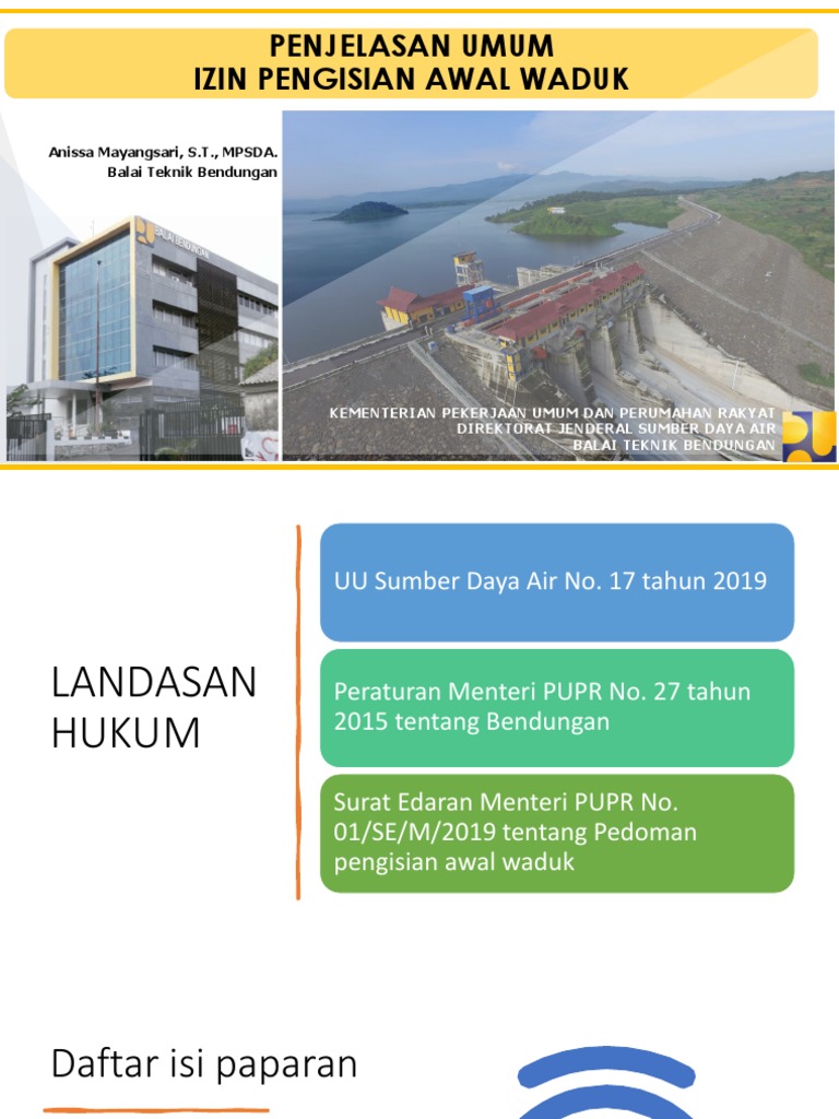 Izin Pengisian Awal Waduk | PDF
