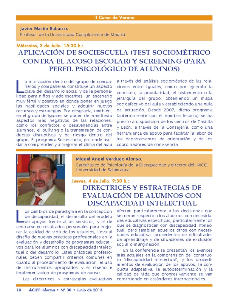 Aplicación de Sociescuela (Test Sociométrico Contra El Acoso Escolar) Y ...