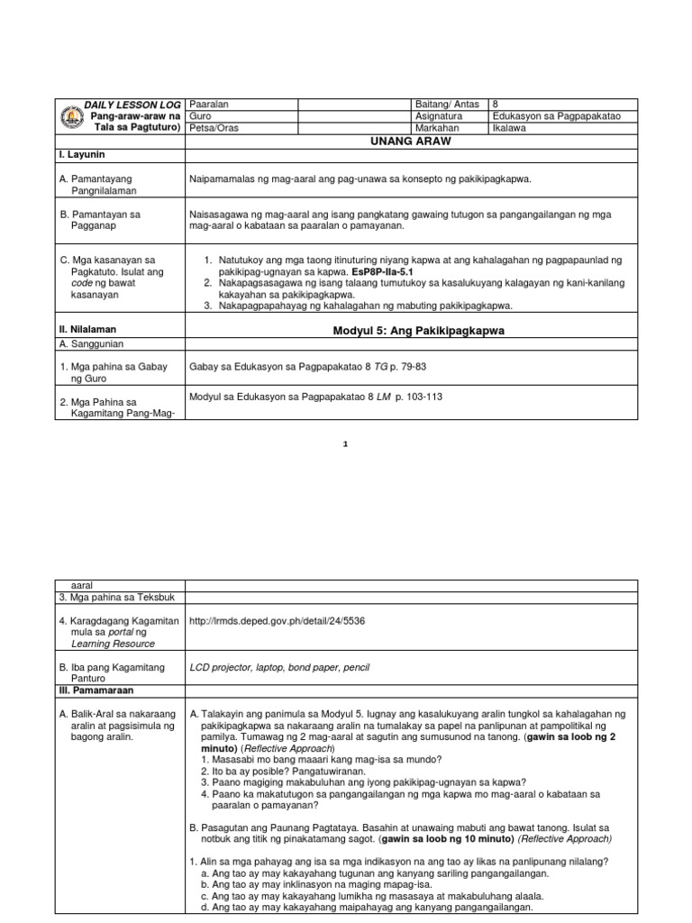 EsP DLL 8 Module 5 | PDF
