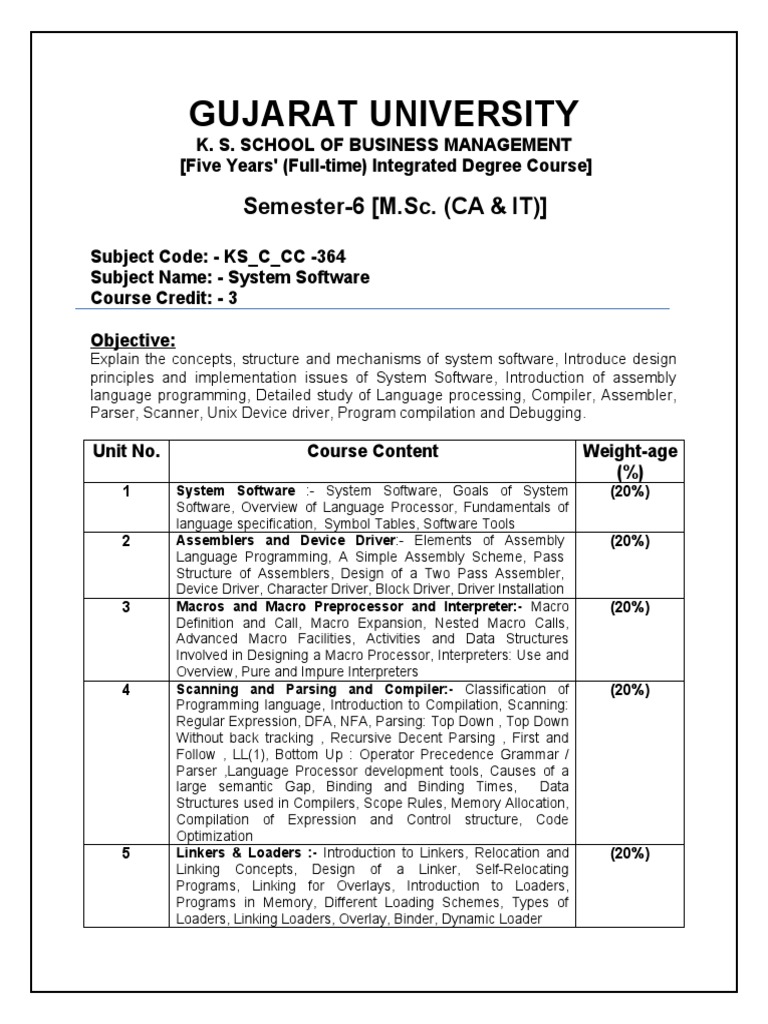 KS - C - CC - 364 System Software | PDF | Parsing | Macro (Computer Science)