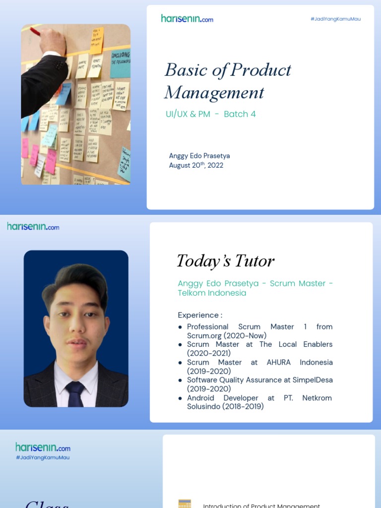 Session 1 - Basic of Product Management | PDF | Scrum (Software Development) | Agile Software ...