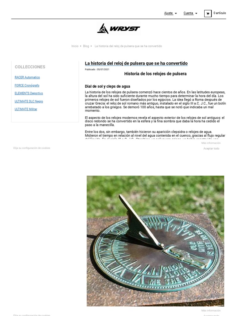 Descubra La Historia Del Reloj de Pulsera Desde Principios | PDF ...