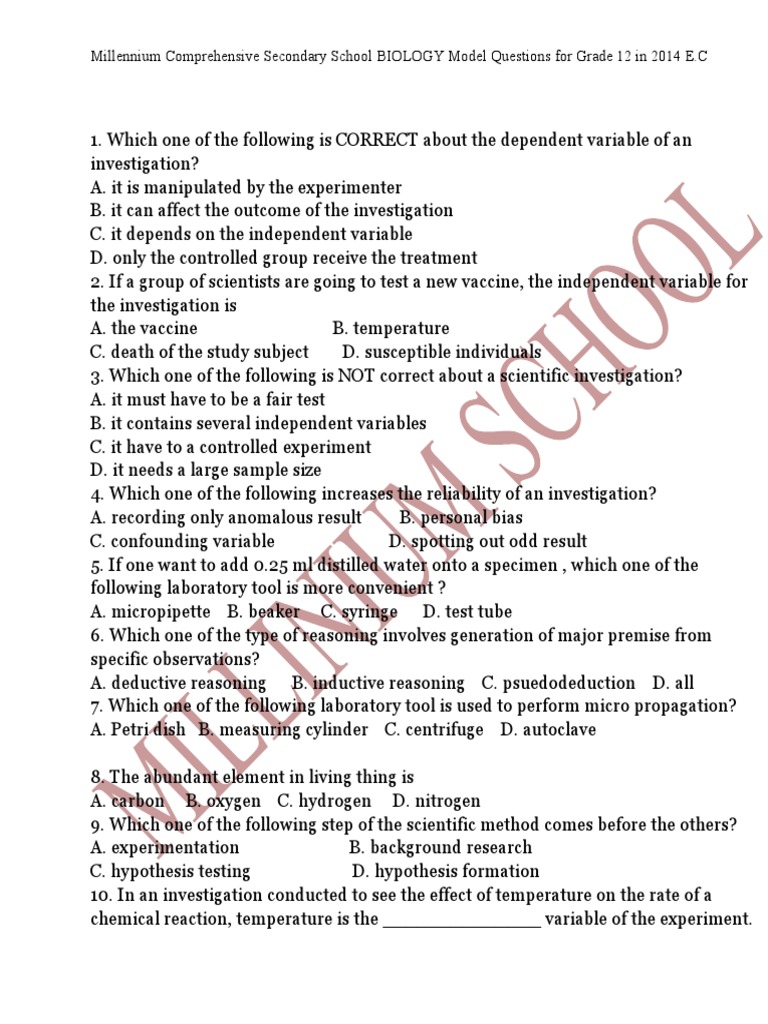 Biology Work Sheet Grade 12 2014 | PDF | Genetic Code | Gene