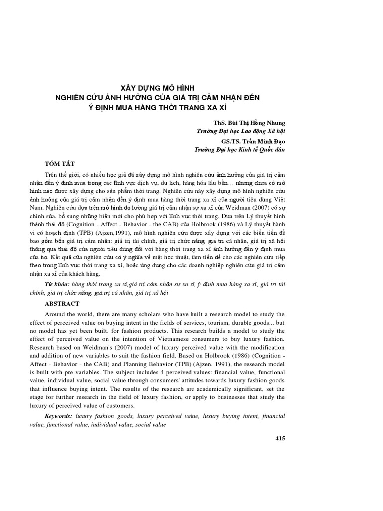 (123doc) Xay Dung Mo Hinh Nghien Cuu Anh Huong Cua Gia Tri Cam Nhan Den y Dinh Mua Hang Thoi ...
