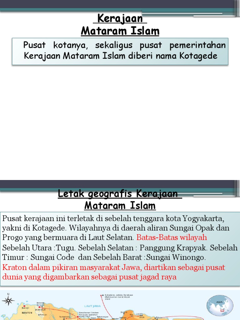 Letak Geografis Kerajaan Mataram Islam | PDF