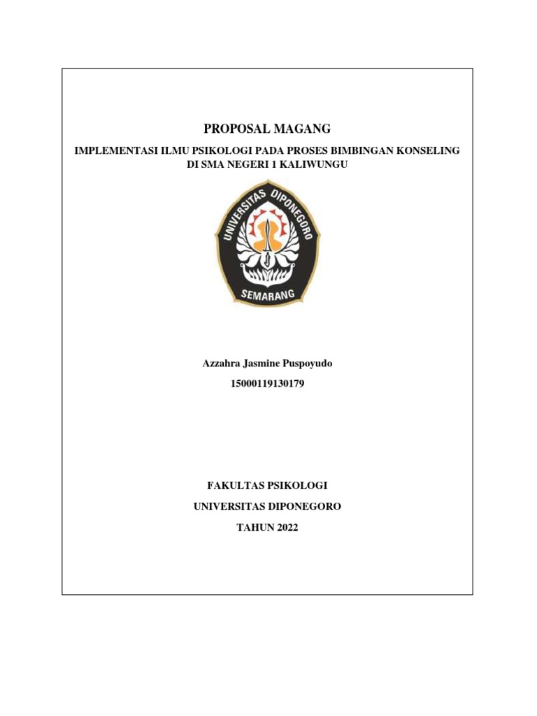 Proposal Magang | PDF