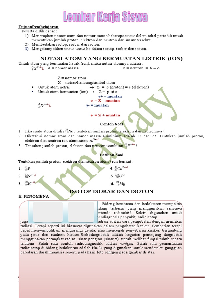 Pengelompokan Isotop, Isobar, dan Isoton | PDF