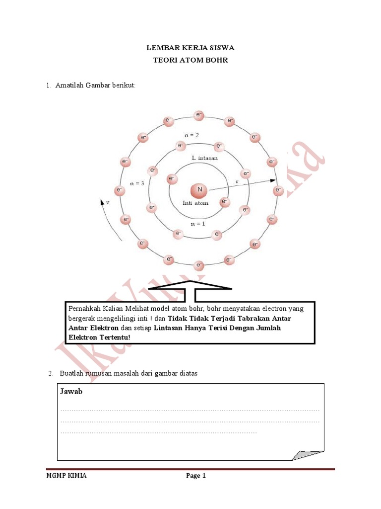 LKS Teori Atom Bohr | PDF
