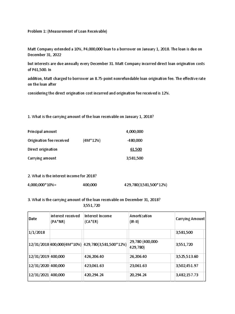 Loan Receivable 1 | PDF | Business | Finance & Money Management