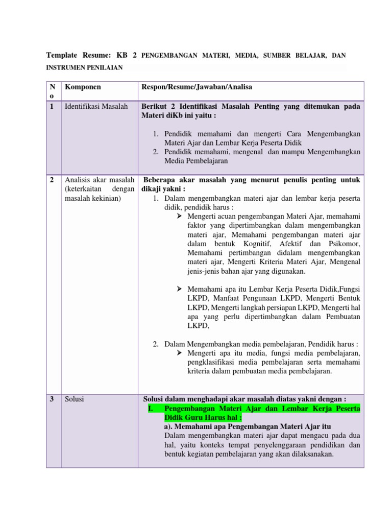 RESUME KB 2 Sub Pokok 1 Dan 2 | PDF