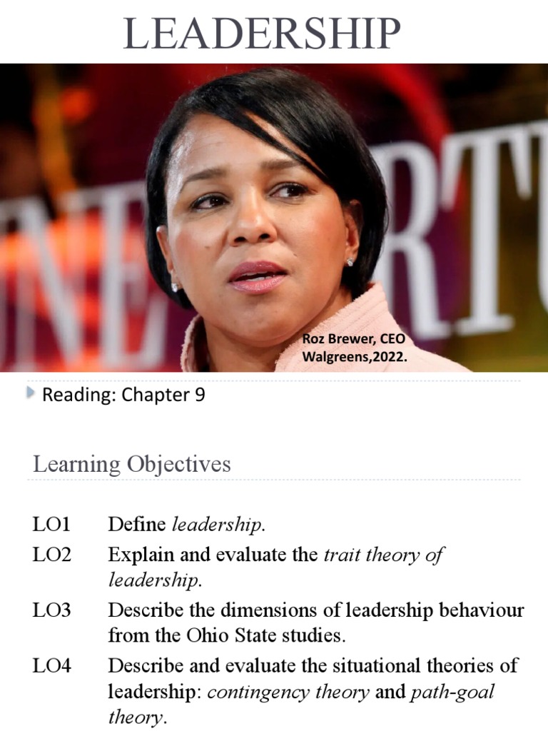 Reading: Chapter 9: Roz Brewer, CEO Walgreens, 2022 | PDF | Leadership ...