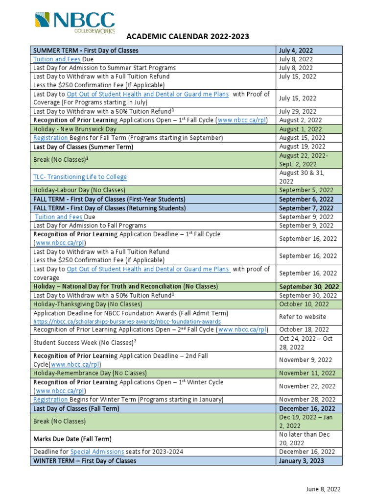 Academic Calendar ALL | PDF | Tuition Payments | Academic Term