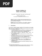 Springer LNCS Word Template | PDF | Te X | Typefaces