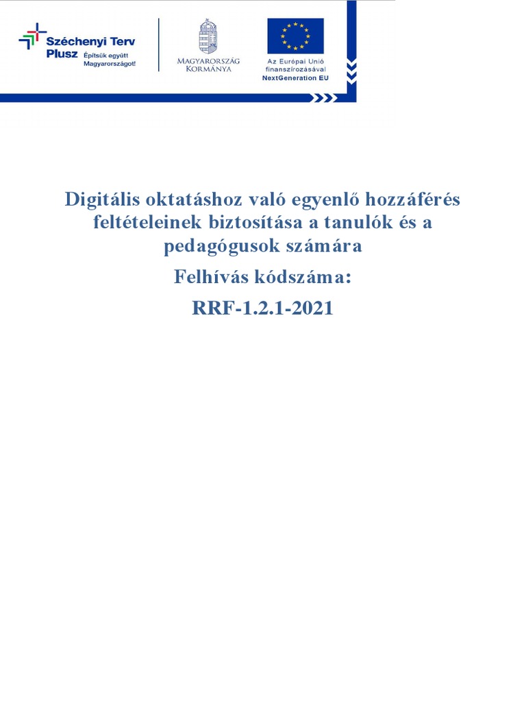 Felhívás - RRF-1 2 1-2021 | PDF