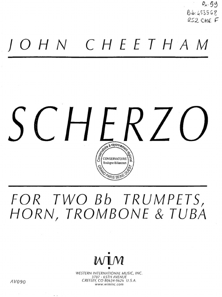 1 - Scherzo Cheetham Score PDF | PDF