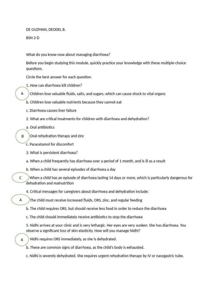 Imci Diarrhea | PDF | Diarrhea | Breastfeeding