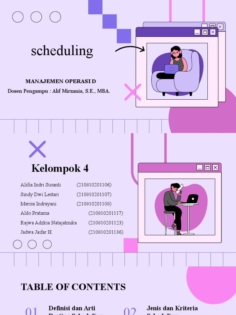KEL 4 - Scheduling - Manajemen Operasi D | PDF