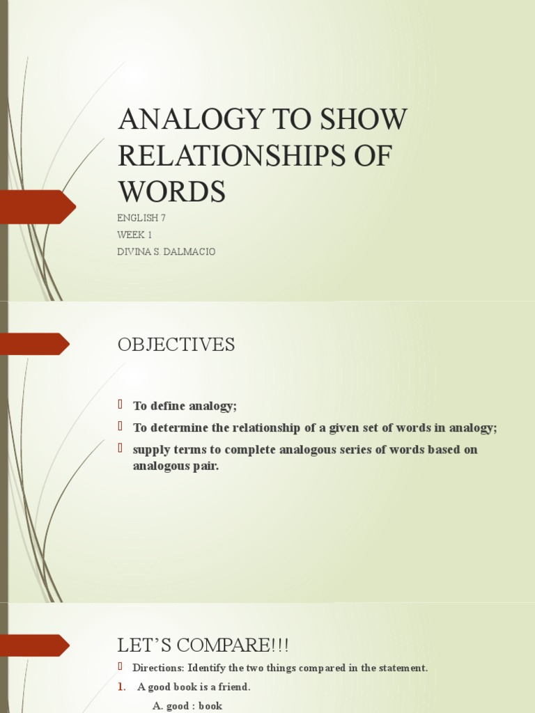 Understanding Word Analogies | PDF | Analogy