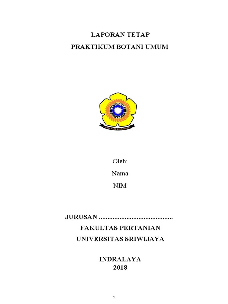 Laporan Praktikum Botani Umum 2018 | PDF