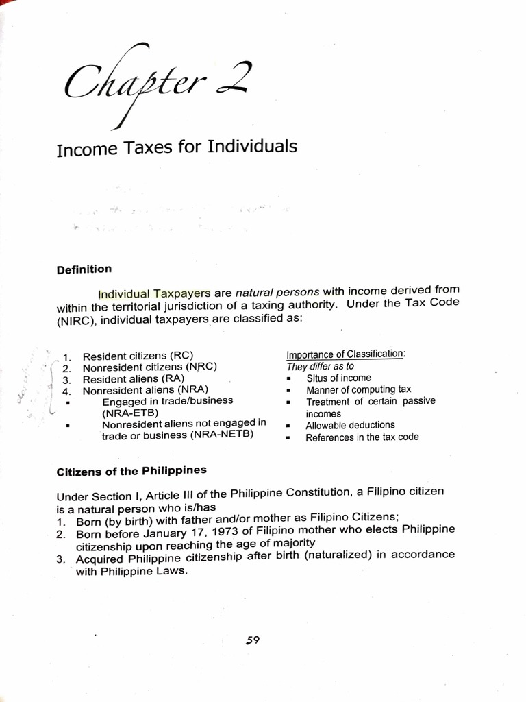 Chapter 2 Income Taxes For Individuals Pdf