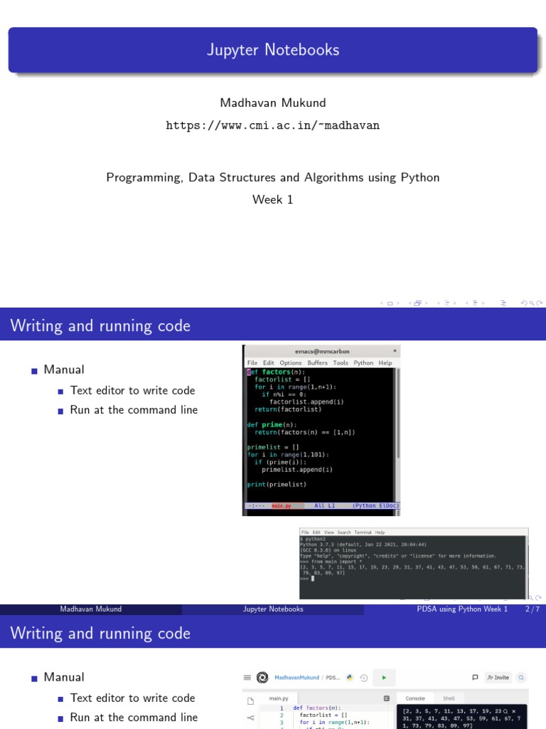 Lecture 1.1 - Introduction to Jupyter notebooks and Google Colab | PDF | Computer Programming ...