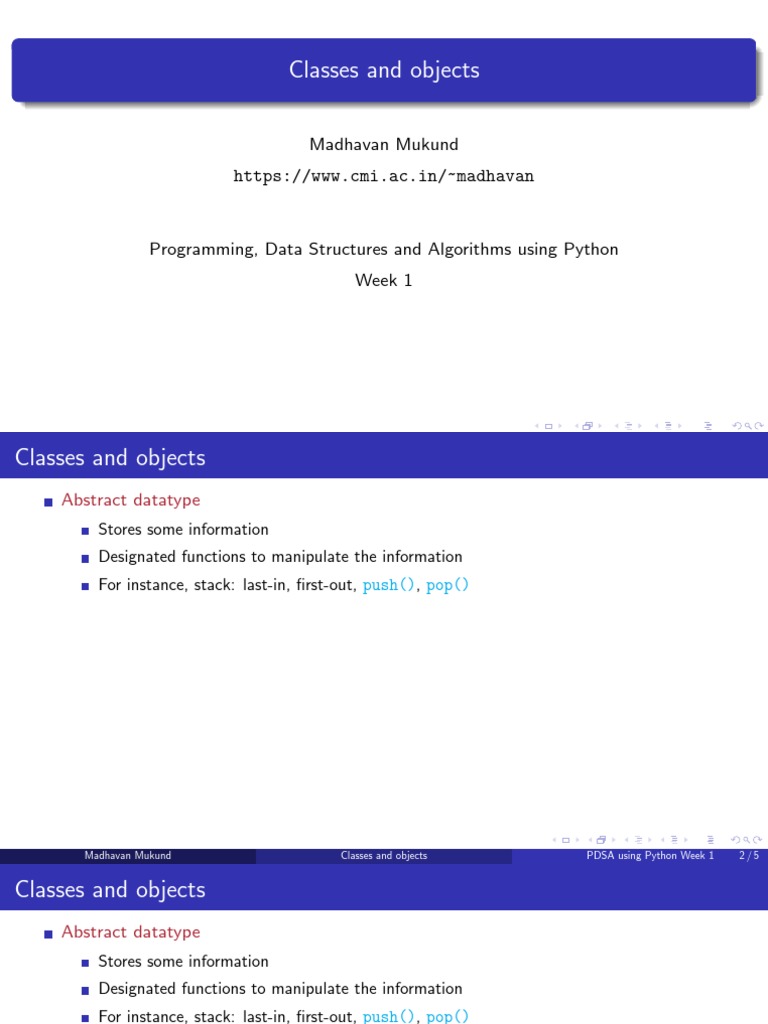Lecture 1 7 Classes And Objects Pdf Class Computer Programming Data Type