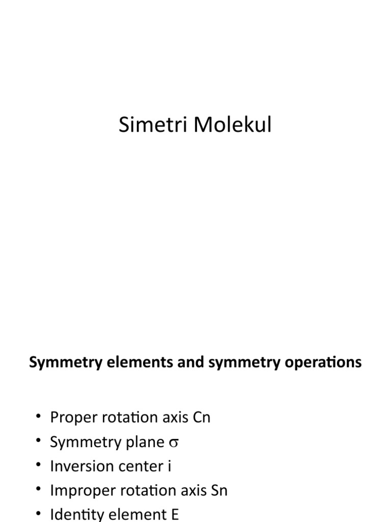 Simetri Molekul | PDF