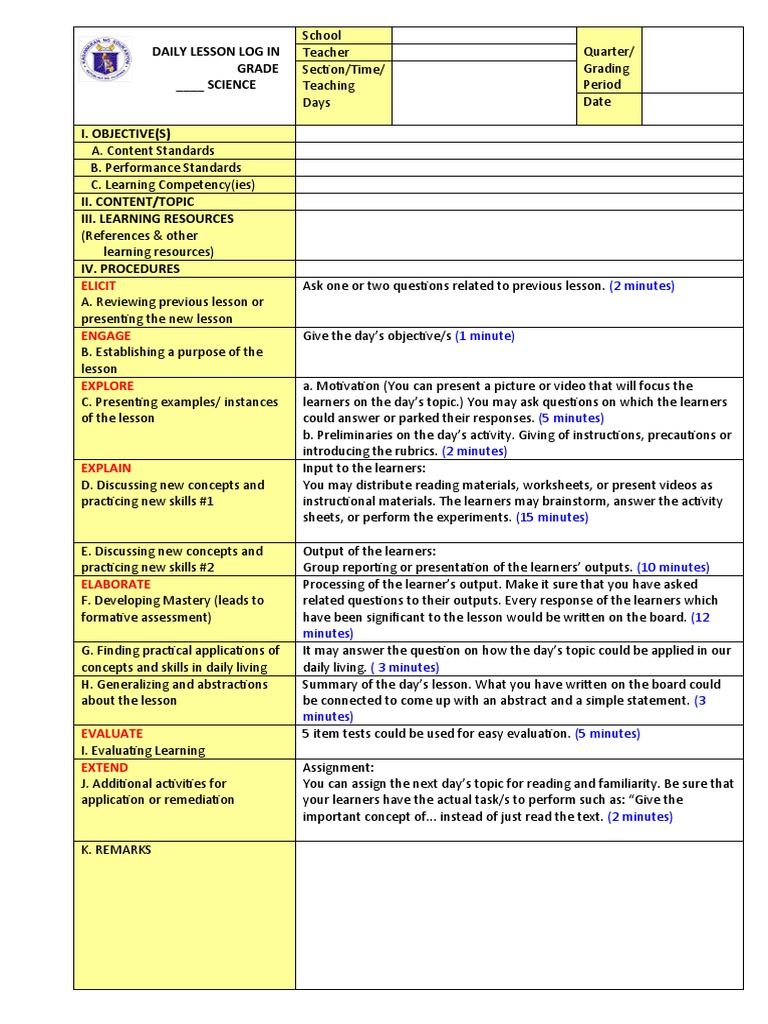Science DLL 7es With Allocated Time | PDF | Learning | Teaching