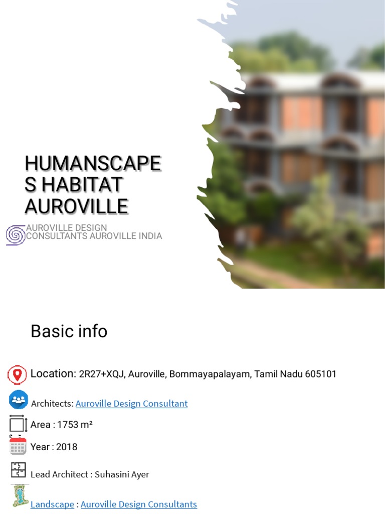 Humanscape S Habitat Auroville Humanscape S Habitat Auroville Humanscape S Habitat Auroville ...