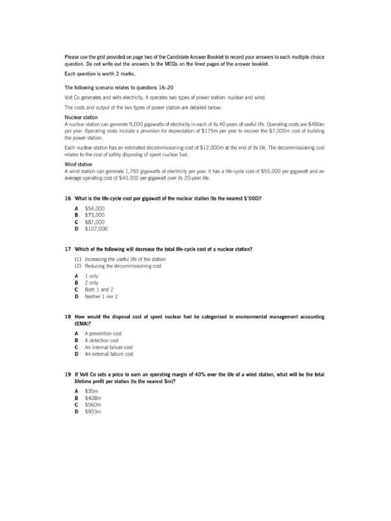 PM - MCQs & OTQs | PDF