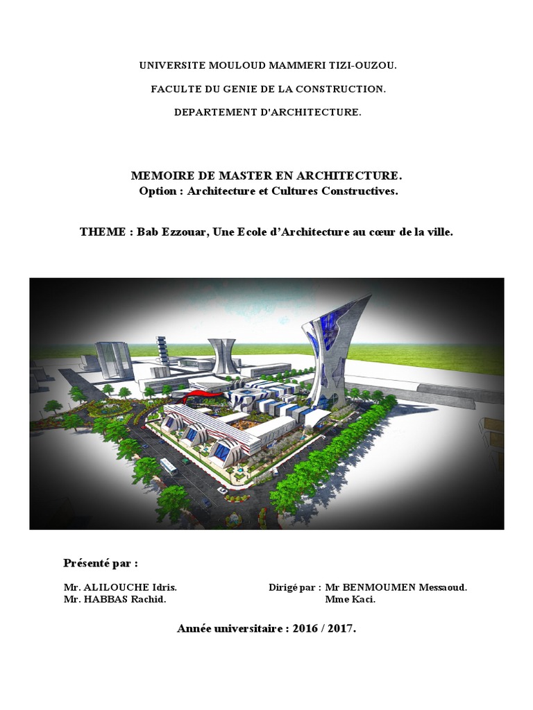 Memoire de Master en Architecture. Option: Architecture Et Cultures Constructives | Descargar ...