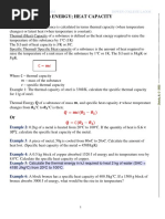 Specific Heat Capacity Worksheet | PDF | Heat | Temperature