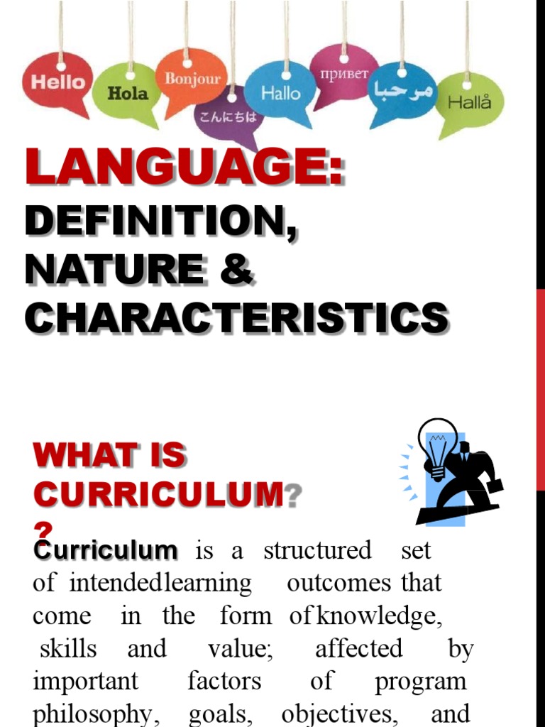 Language:: Definition, Nature & Characteristics | PDF | Word | Linguistics