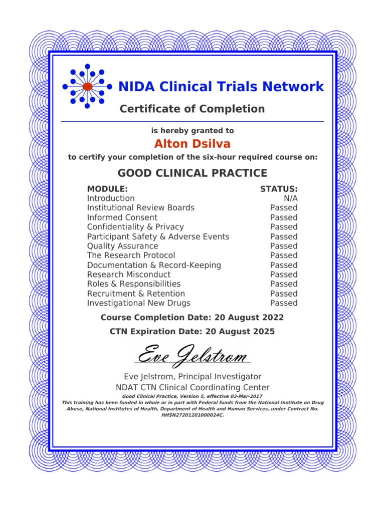 NIDA Clinical Trials Network: Alton Dsilva | PDF