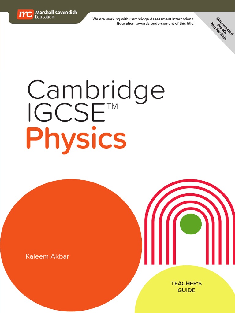 MCE Cambridge IGCSE Physics Teacher's Guide (Uncorrected Proof Ver ...