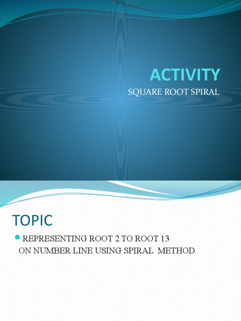 Activity On Spiral Root | PDF