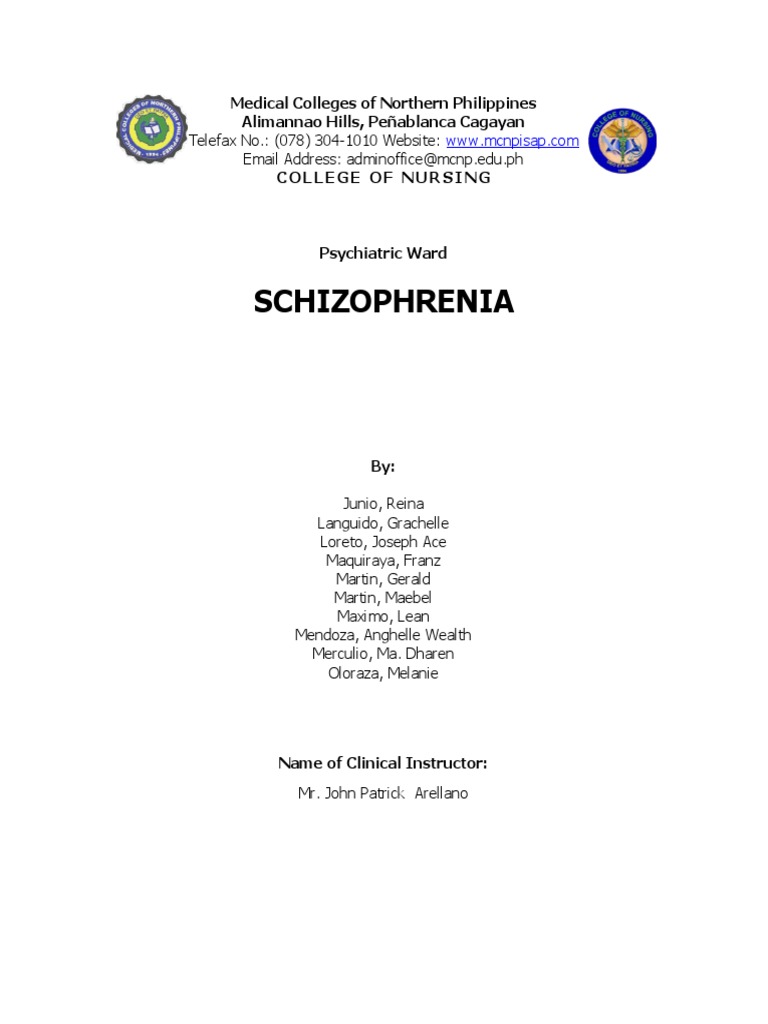 G3 Schizo Psychiatric Ward | PDF | Schizophrenia | Antipsychotic