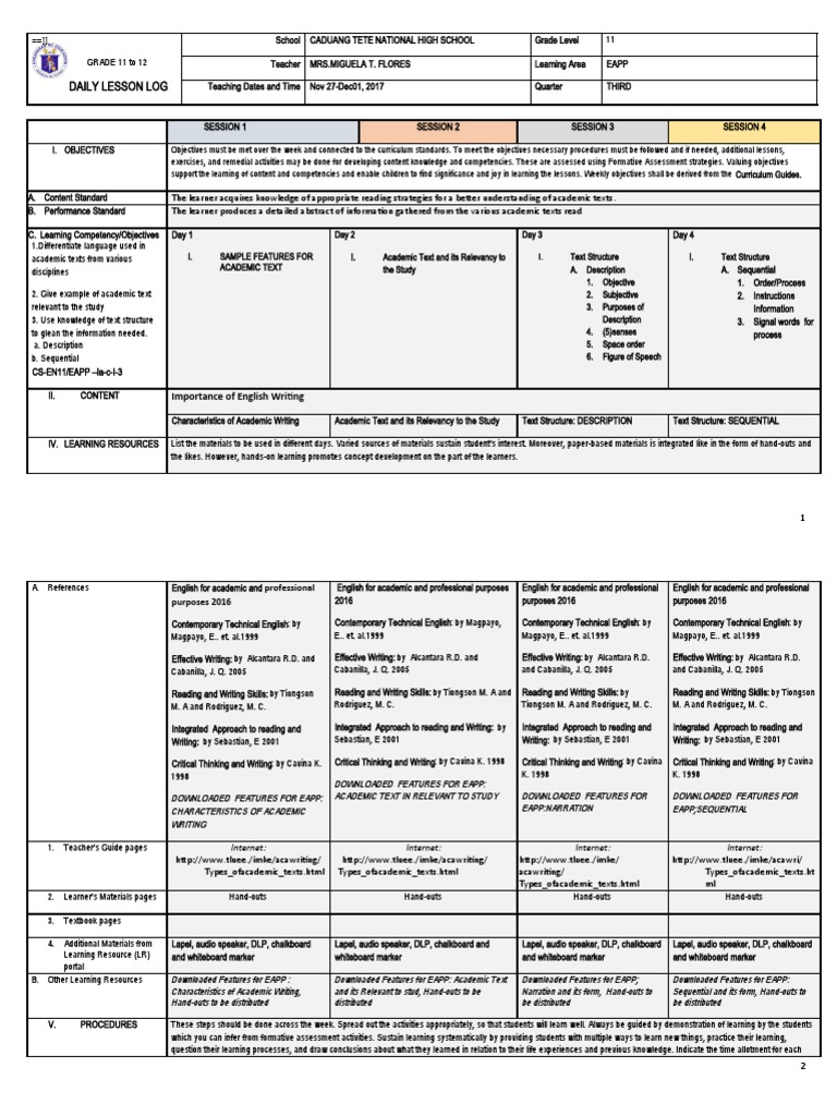DLL-EAPP - 4th | Download Free PDF | Learning | Communication